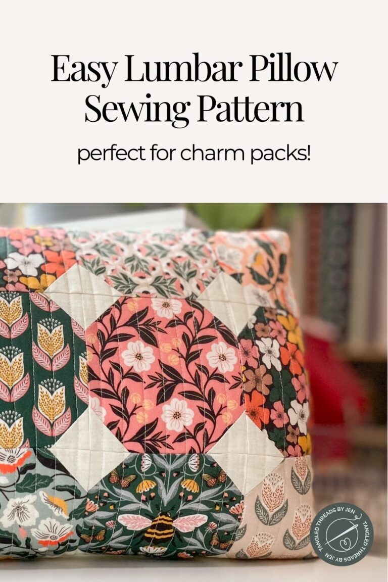 Honeycomb Pillow Pattern – Easy Lumbar Pillow with Zipper