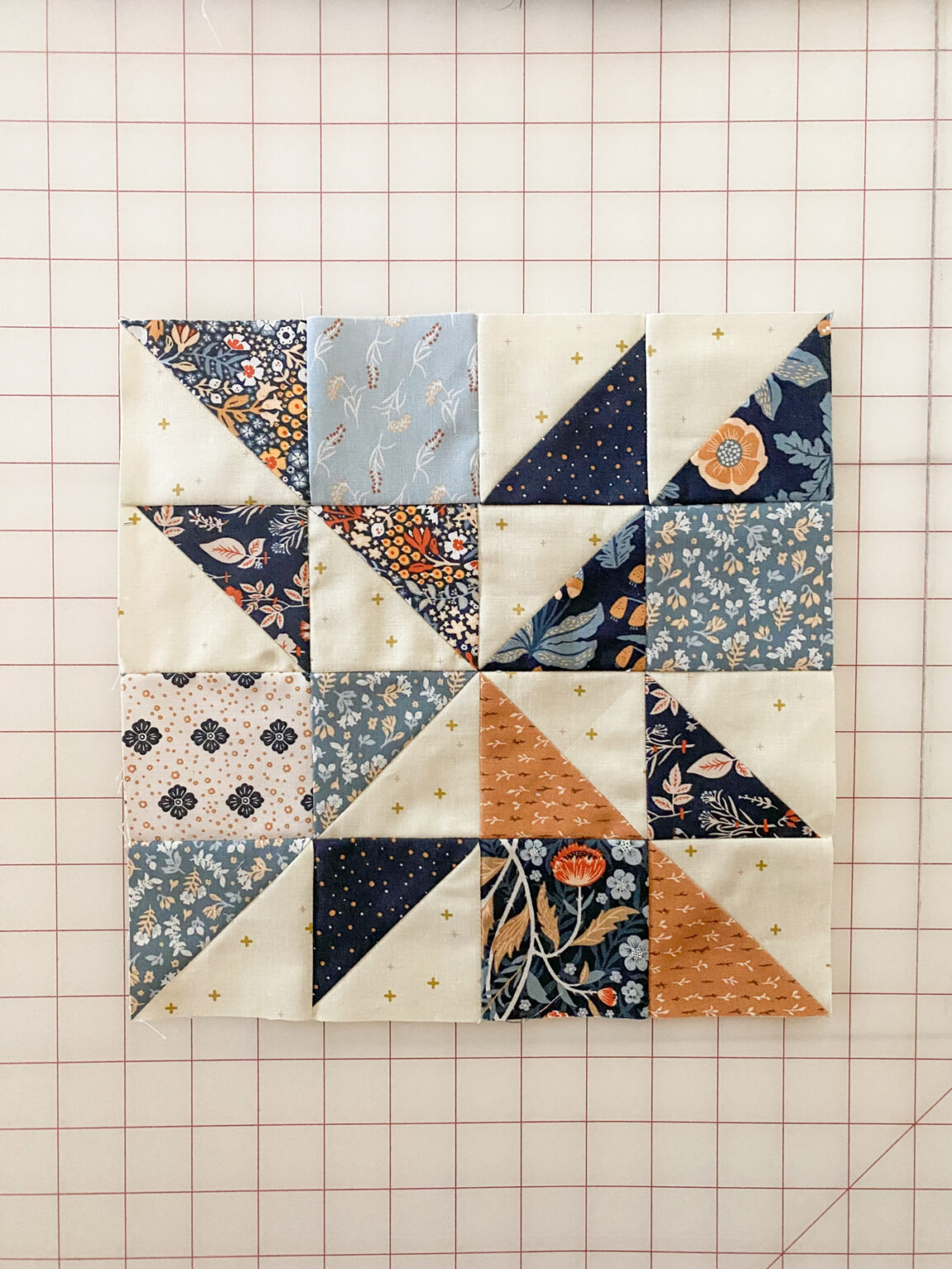 How to Make 8-at-a-Time Half Square Triangles (Free Chart)